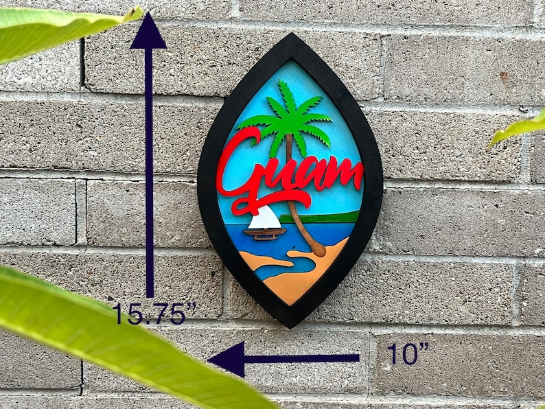 Handmade Layered Wood Guam Seal Wall Art - Etsy