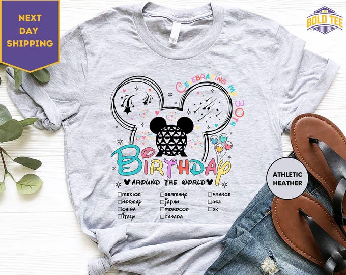 Epcot Birthday Shirt, Magic Kingdom Birthday Shirt, Epcot Theme Park T ...