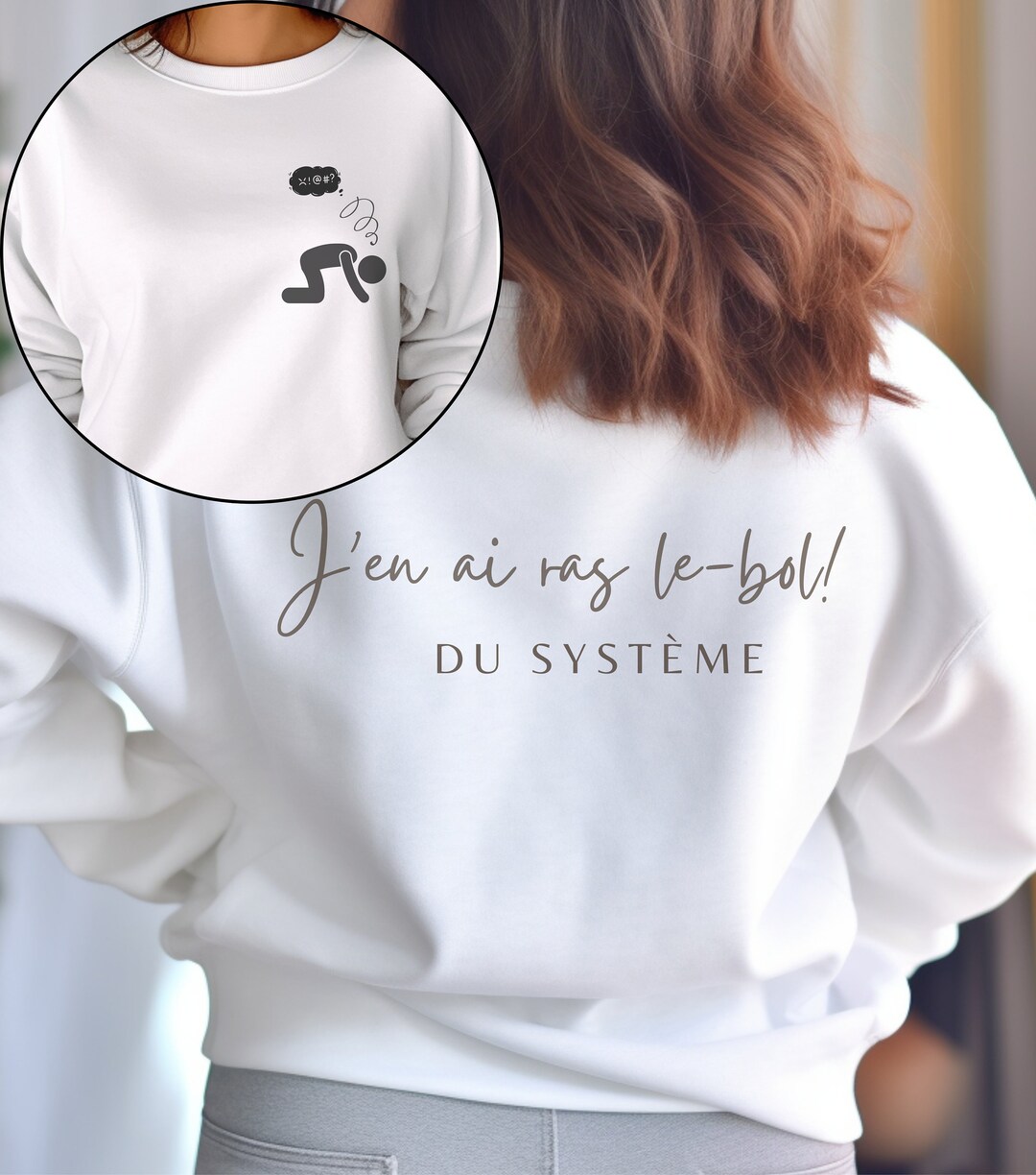 Unisex J'en Ai Ras Le Bol Du Système Sweatshirt - Etsy