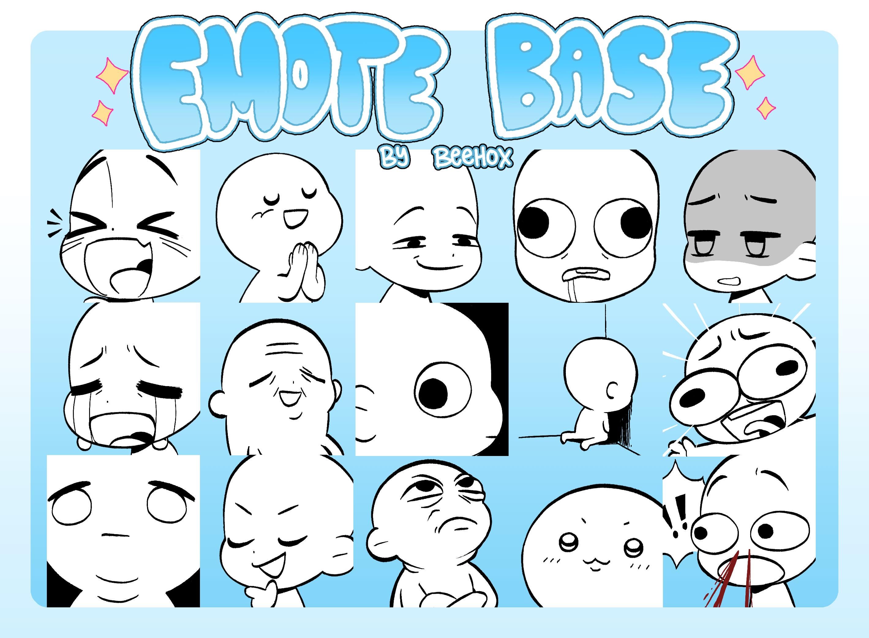 EMOTE BASE PACK || 15 Emote Bases || Create Your Own Custom Twitch ...
