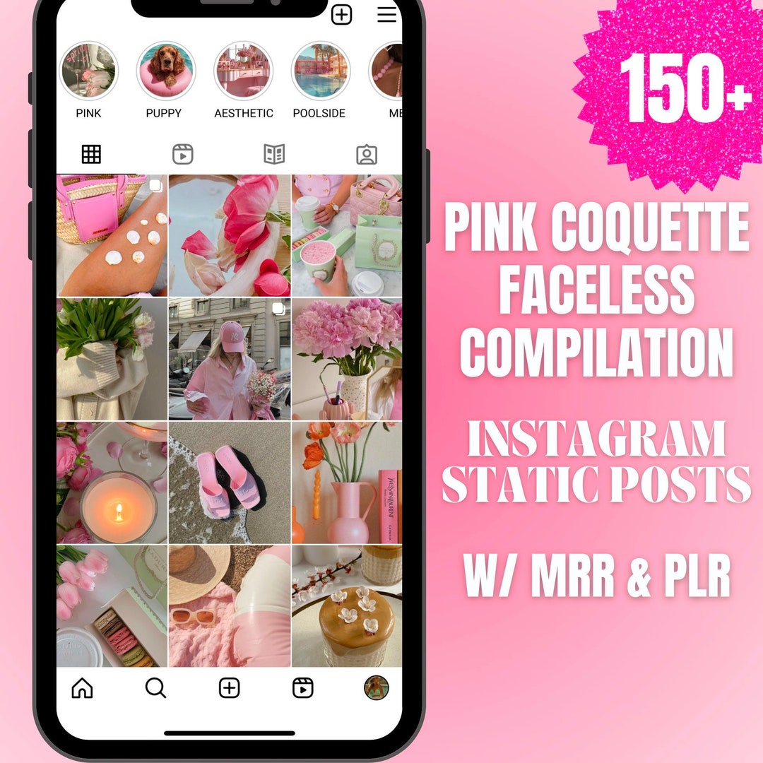 150+ Chic Pink Faceless Photos | MRR Faceless | Master Resell Rights ...