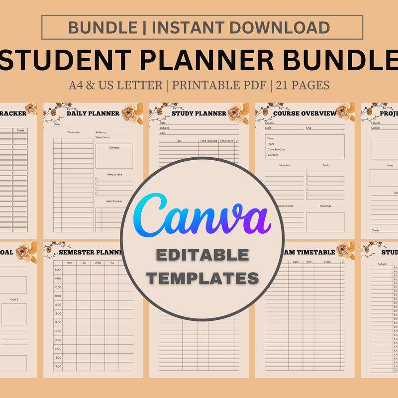Planner Canva Template - Etsy