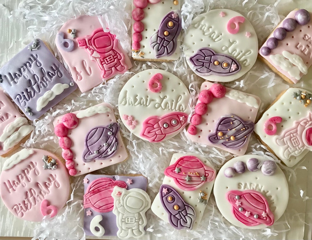 Happy Birthday Biscuits Space Biscuits Rocket Planets Great - Etsy