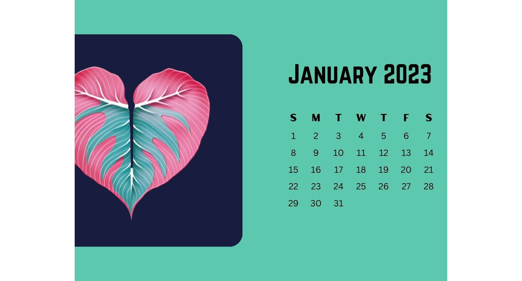 2023 Lined Printable Calendar Landscape Multicolor Floral - Etsy