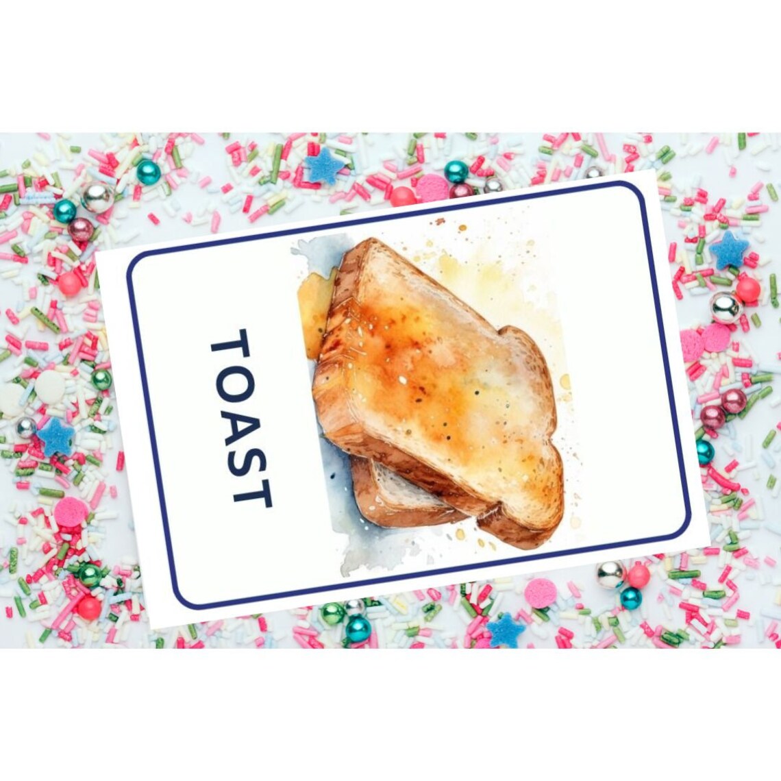 32 Breakfast Editable Montessori Cards, Nomenclature Flashcards PDF ...