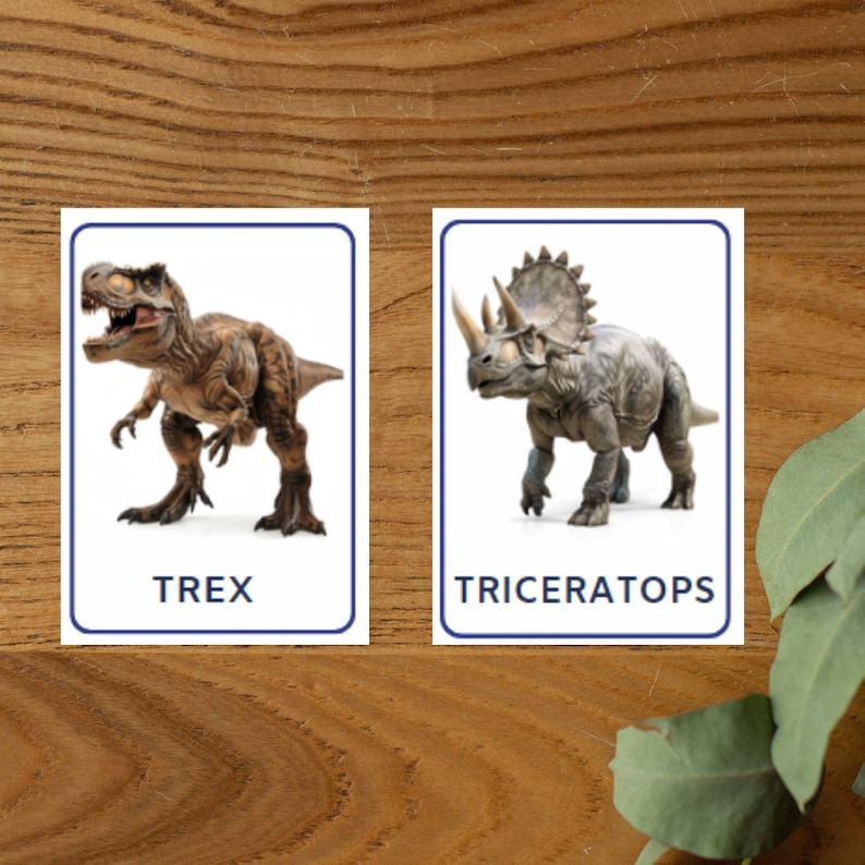 32 Jurassic Dinosaur Flashcards, Kids Printable, Nomenclature Cards ...