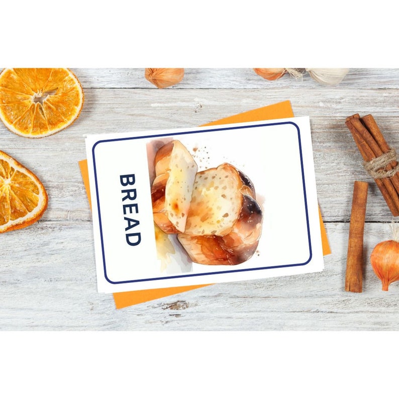 32 Breakfast Editable Montessori Cards, Nomenclature Flashcards PDF ...