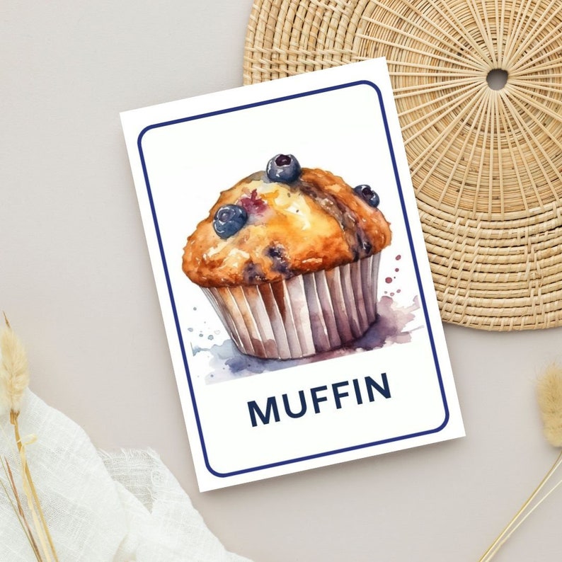 32 Breakfast Editable Montessori Cards, Nomenclature Flashcards PDF ...