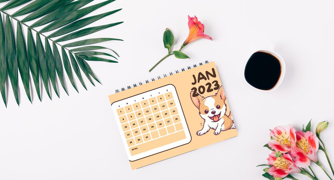 Upgrade Your Planning With Our Cute Dog Playful Monthly Calendar ...