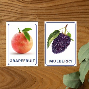 Explore 32 Printable Fruits Types Flashcards Designed for Children ...