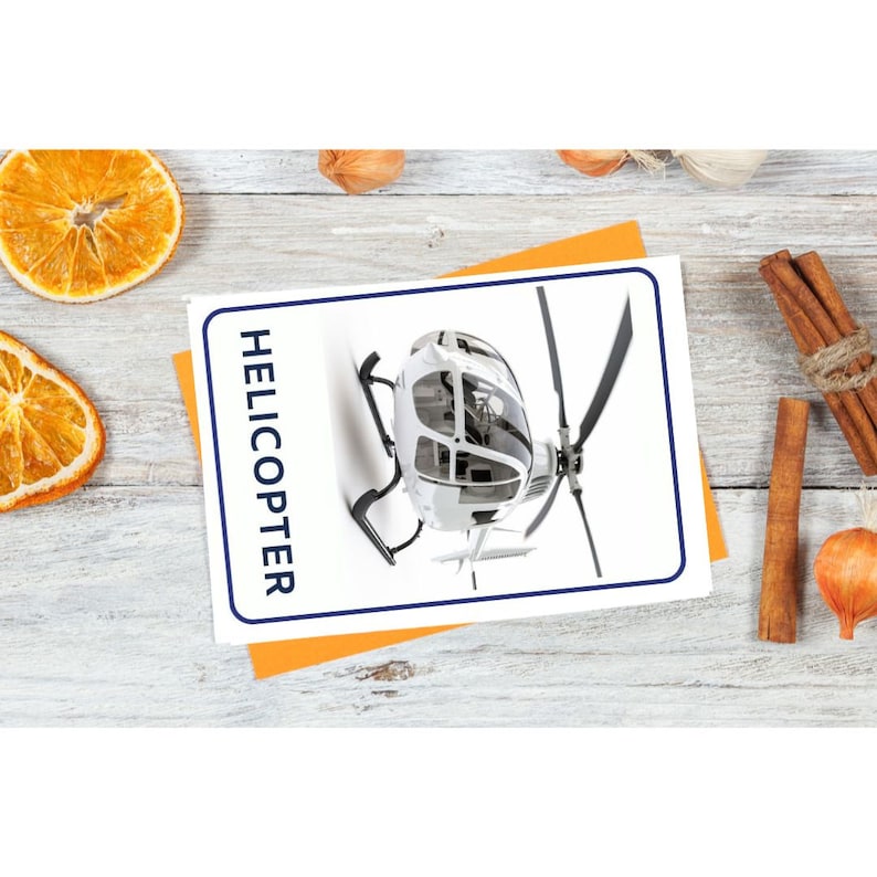 Vehicles 32 Montessori Cards, Flash Cards Nomenclature Flashcards ...