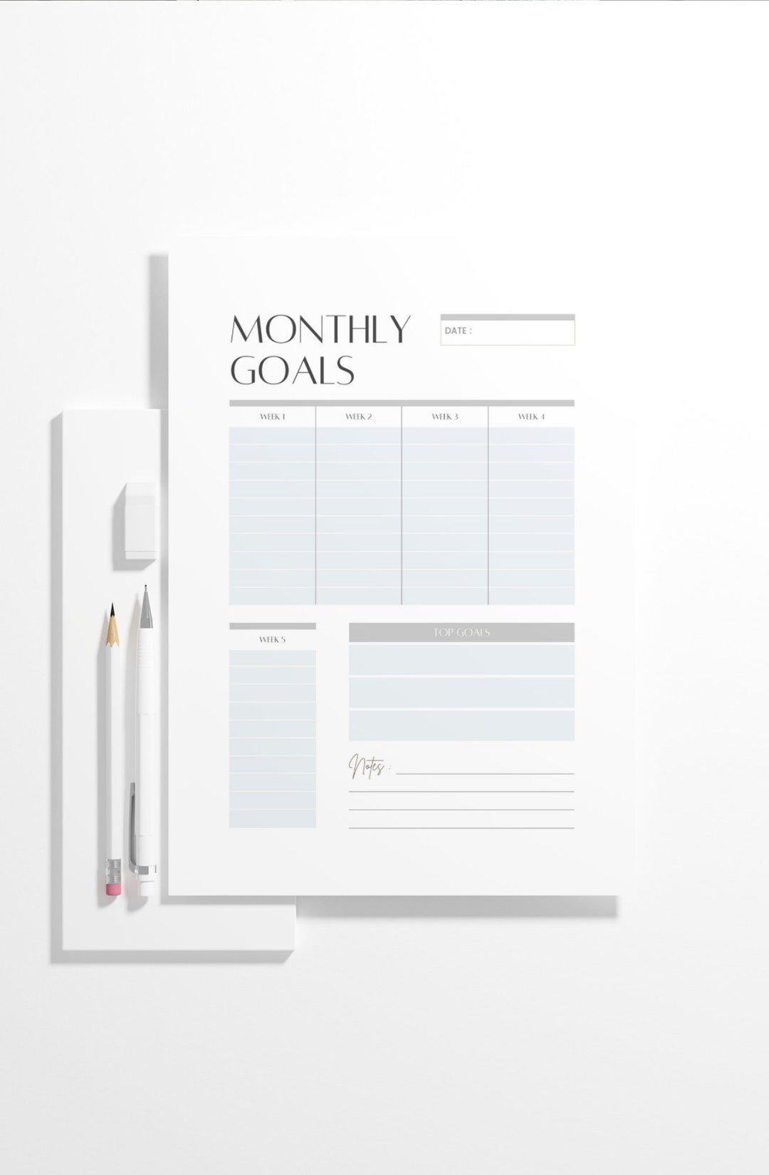 2024 Monthly Goals Planner, Goal Setting Journal, Personal Progress ...