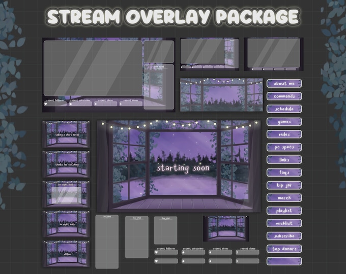 Cotton Candy Clouds Static & Animated Twitch Package / Panels Banner ...