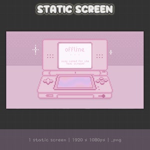 Animated Pink Pixel Art Gaming Console Stream Screens | Cute Pastel ...