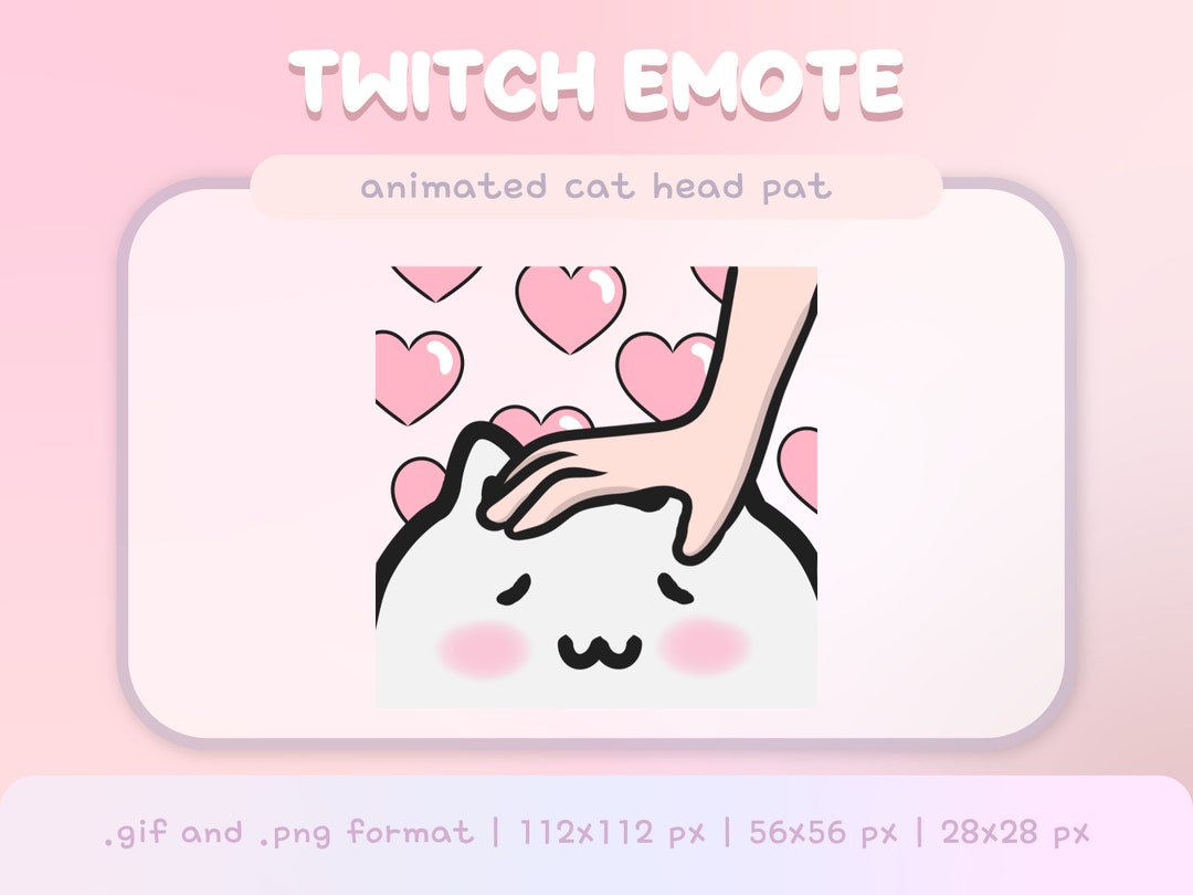 Animated Cat Head Pat Emote | Streamer Emotes Twitch Animated Emote ...