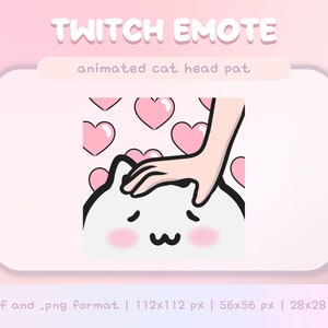 Animated Cat Head Pat Emote | Streamer Emotes Twitch Animated Emote ...