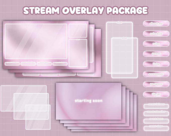 Cotton Candy Clouds Static & Animated Twitch Package / Panels Banner ...
