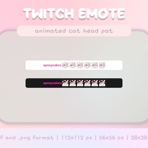 Animated Cat Head Pat Emote | Streamer Emotes Twitch Animated Emote ...