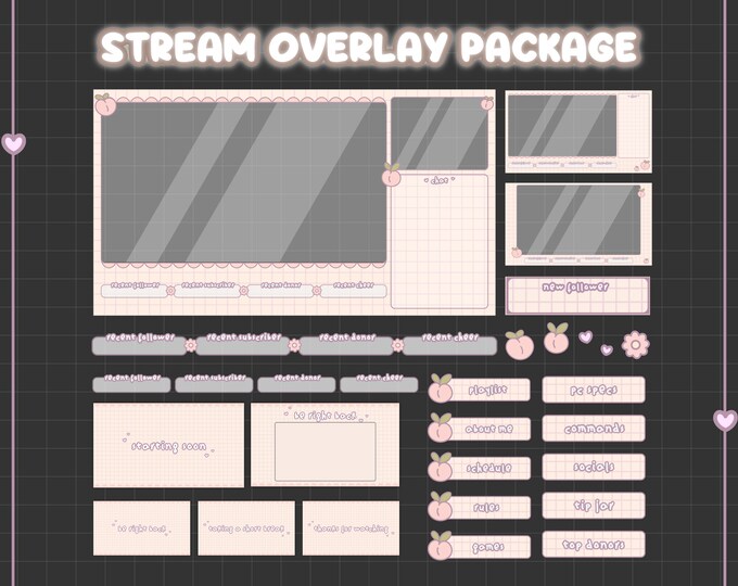 Simple Pastel Purple Static & Animated Twitch Package / Panels Stream ...