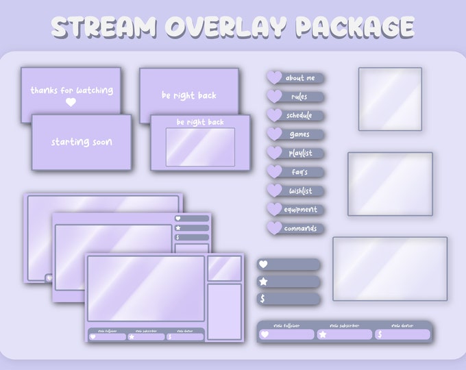 Cotton Candy Clouds Static & Animated Twitch Package / Panels Banner ...