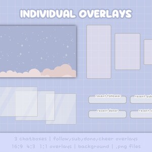 Cotton Candy Clouds Static & Animated Twitch Package / Panels Banner ...