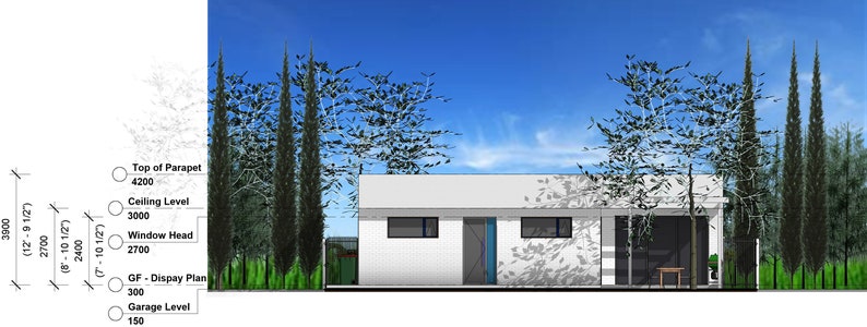 4 Bed House Design - Concept Design Plans. Dimensions in Both Imperial ...