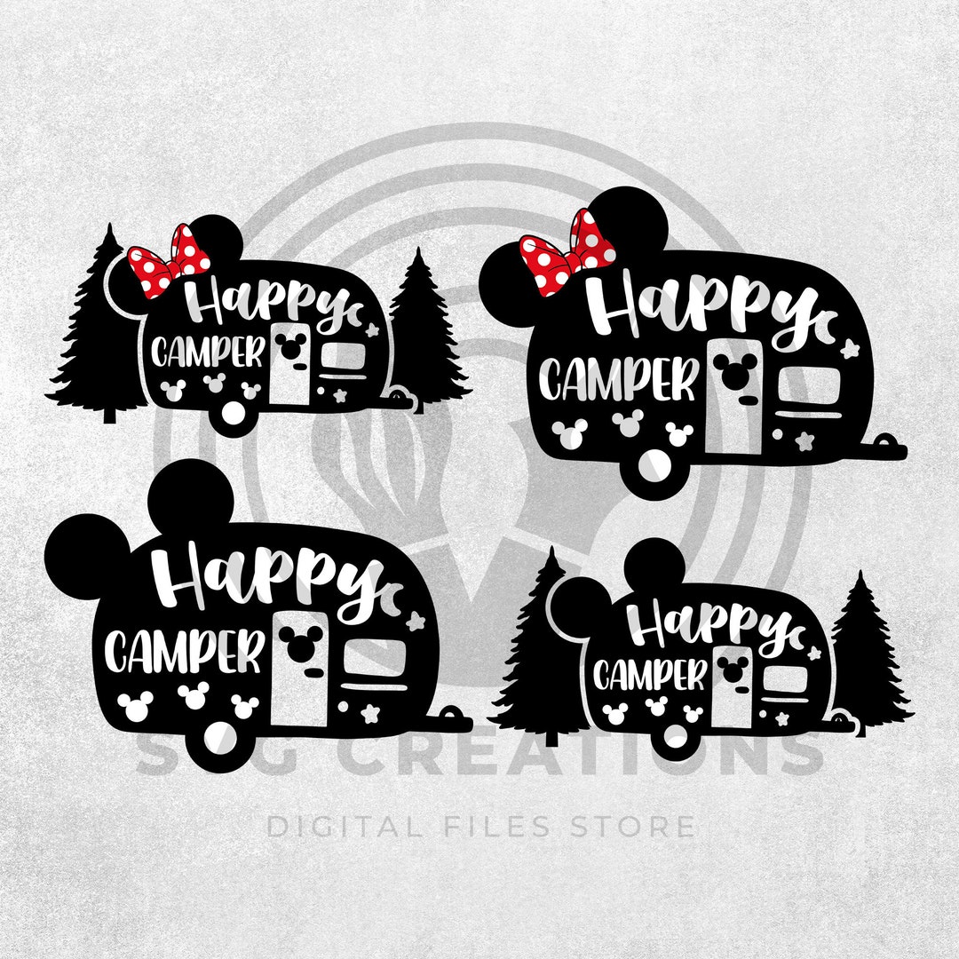 Happy Camper Minnie Mickey Svg, Camping Png, Adventure Svg, Camp Life ...