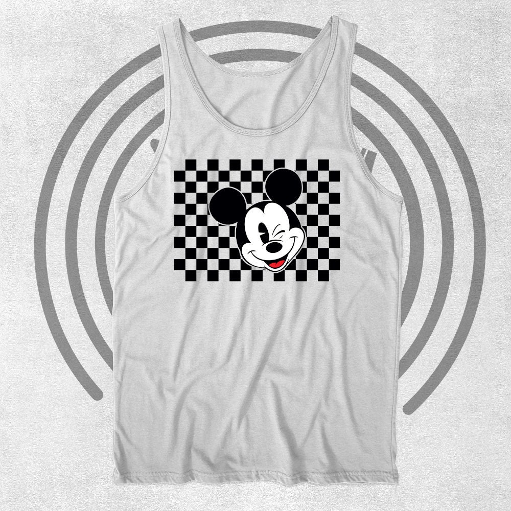 Mouse Checkered Svg, Mouse and Mickey Silhouette, Retro Friends ...