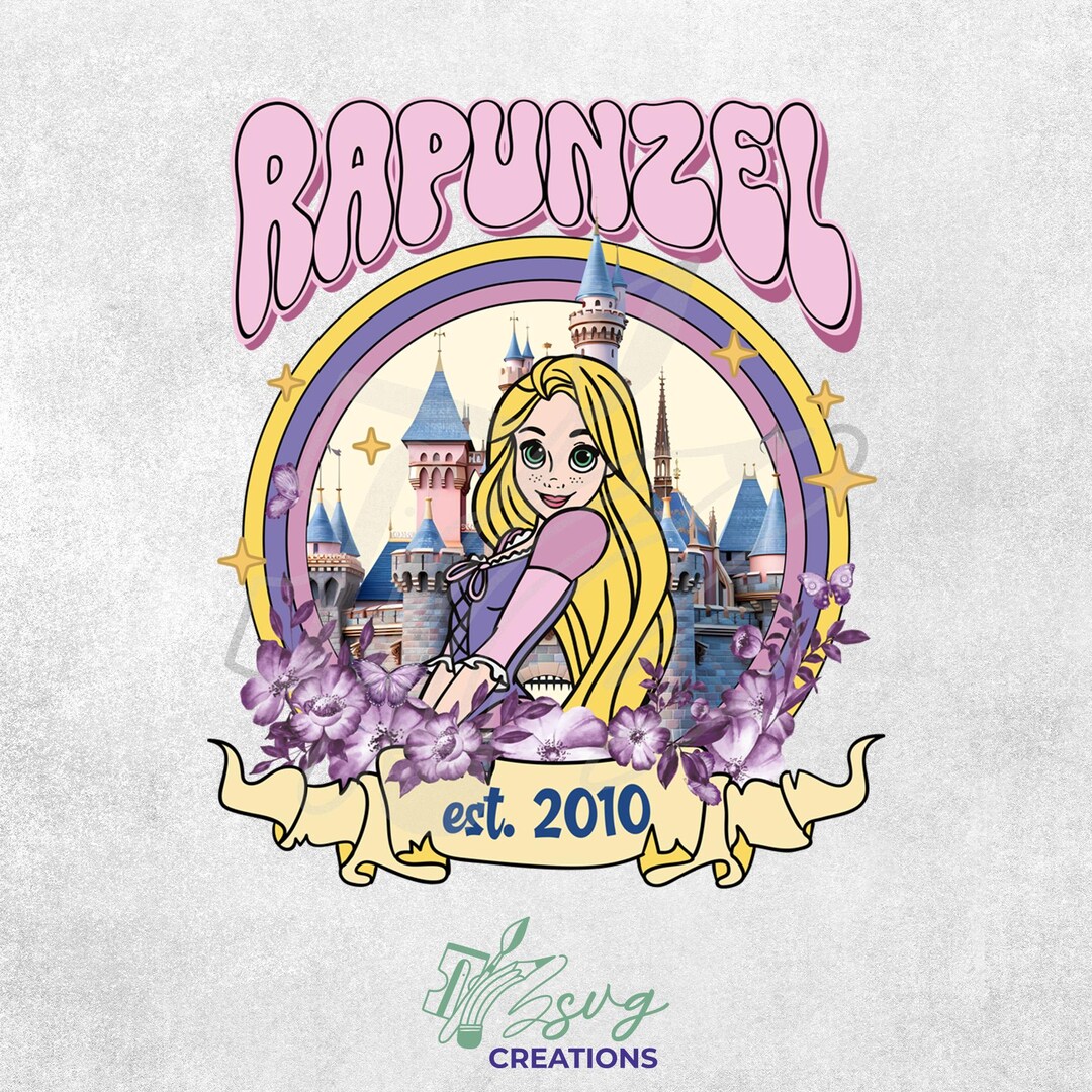 Floral Frame Princess Tangled PNG, Princess Tangled Rapunzel PNG ...