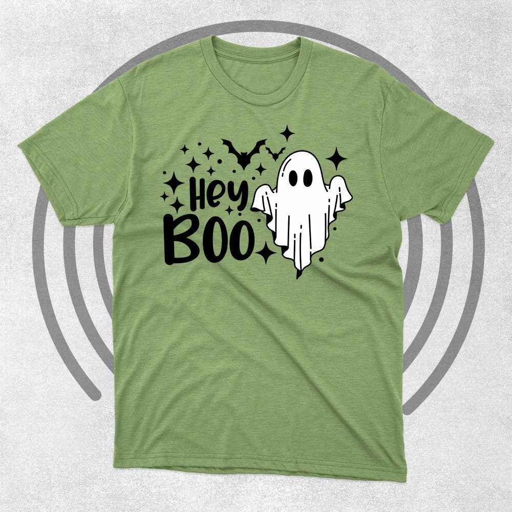 Hey Boo Svg Ghost Svg Spooky Vibes Svg Retro Halloween - Etsy