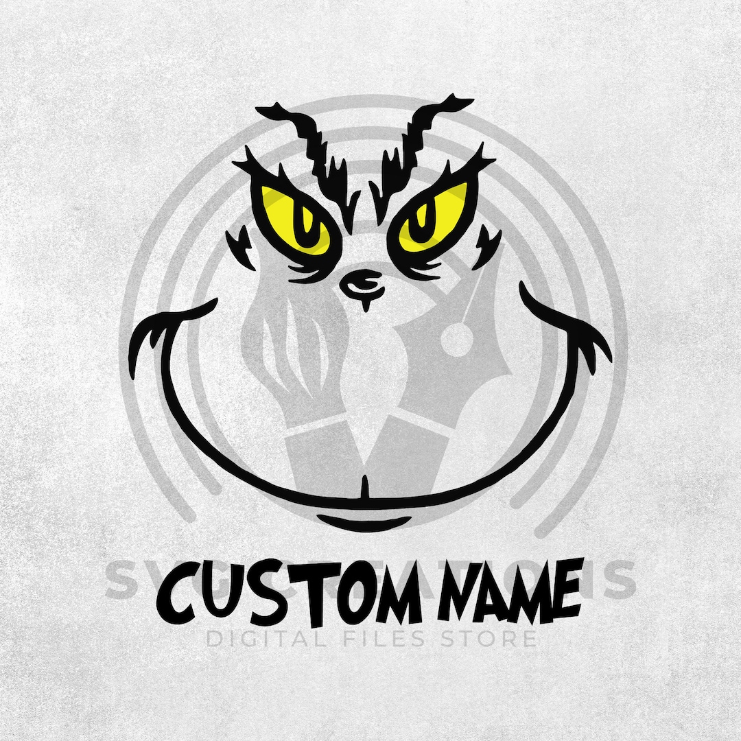 Custom Mr Grinch Face Svg Pnggrinch Svg Png Dr. Seuss - Etsy