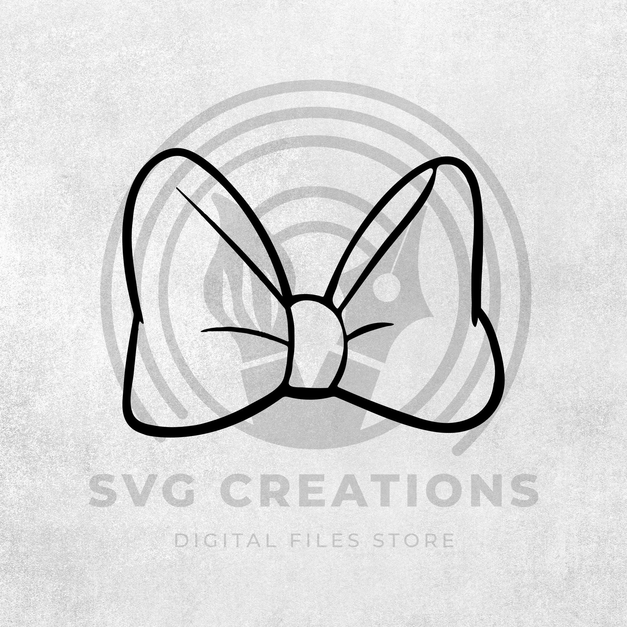 Minnie Bow Line Svg Png Pdf Eps Files, Line Bow Transparent Background ...