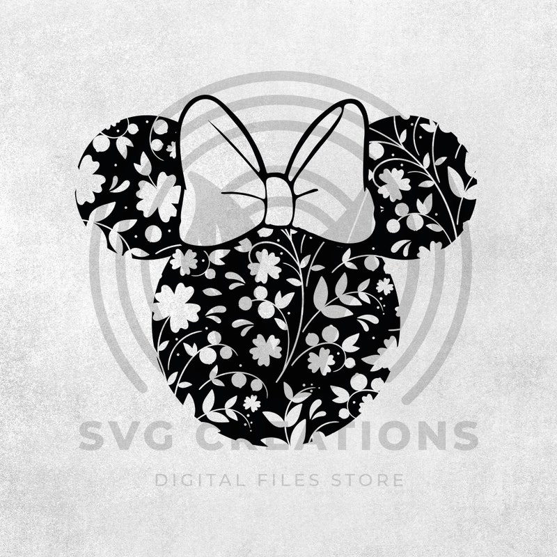 Minnie Flower Svg - Etsy