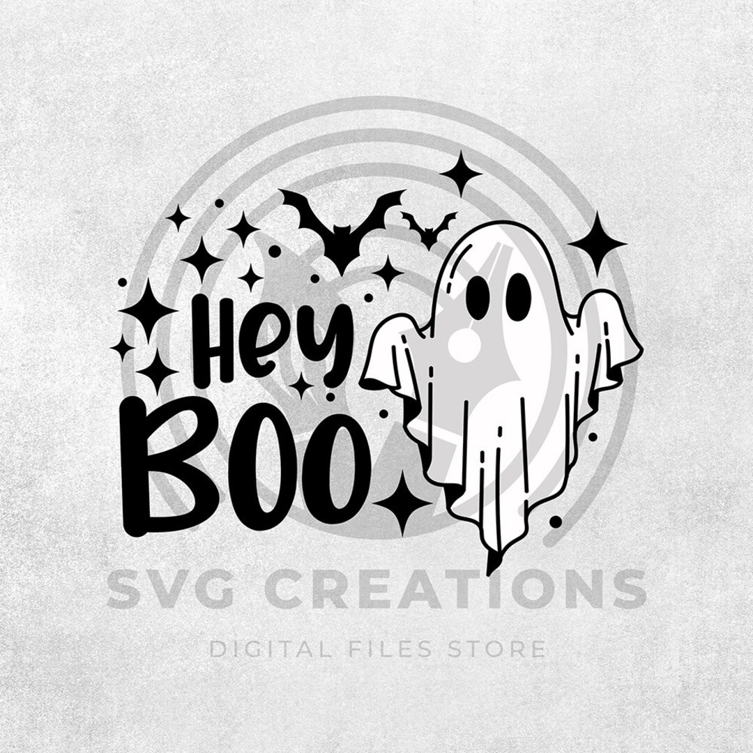 Hey Boo Svg, Ghost Svg, Spooky Vibes Svg, Retro Halloween Shirt Svg ...