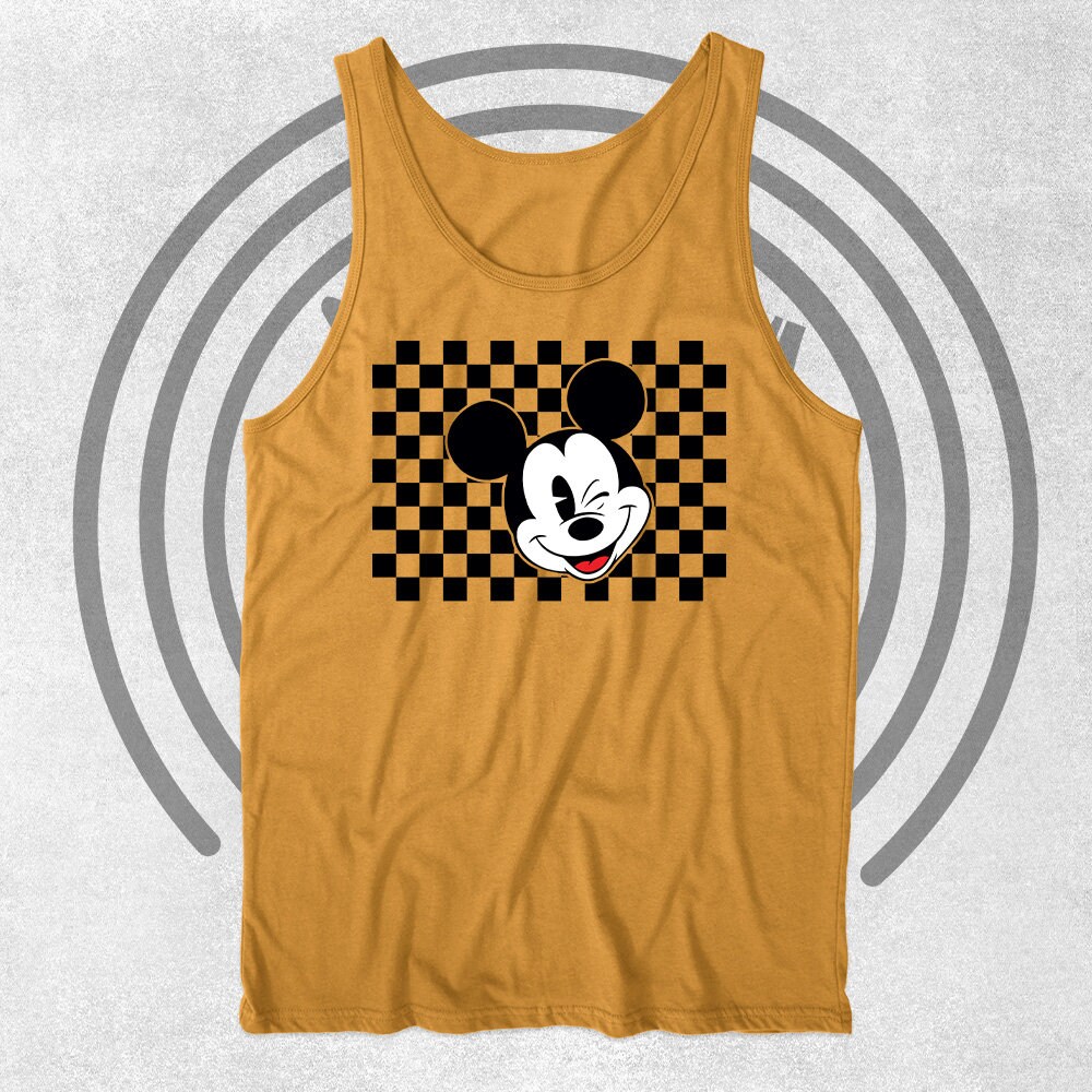 Mouse Checkered Svg, Mouse and Mickey Silhouette, Retro Friends ...