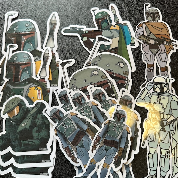 Boba Fett Stickers - Etsy