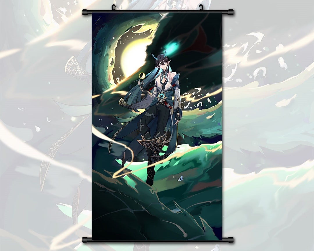 Anime Scroll Painting Honkai Star Rail Dan Heng Imbibitor Lunae Wall ...