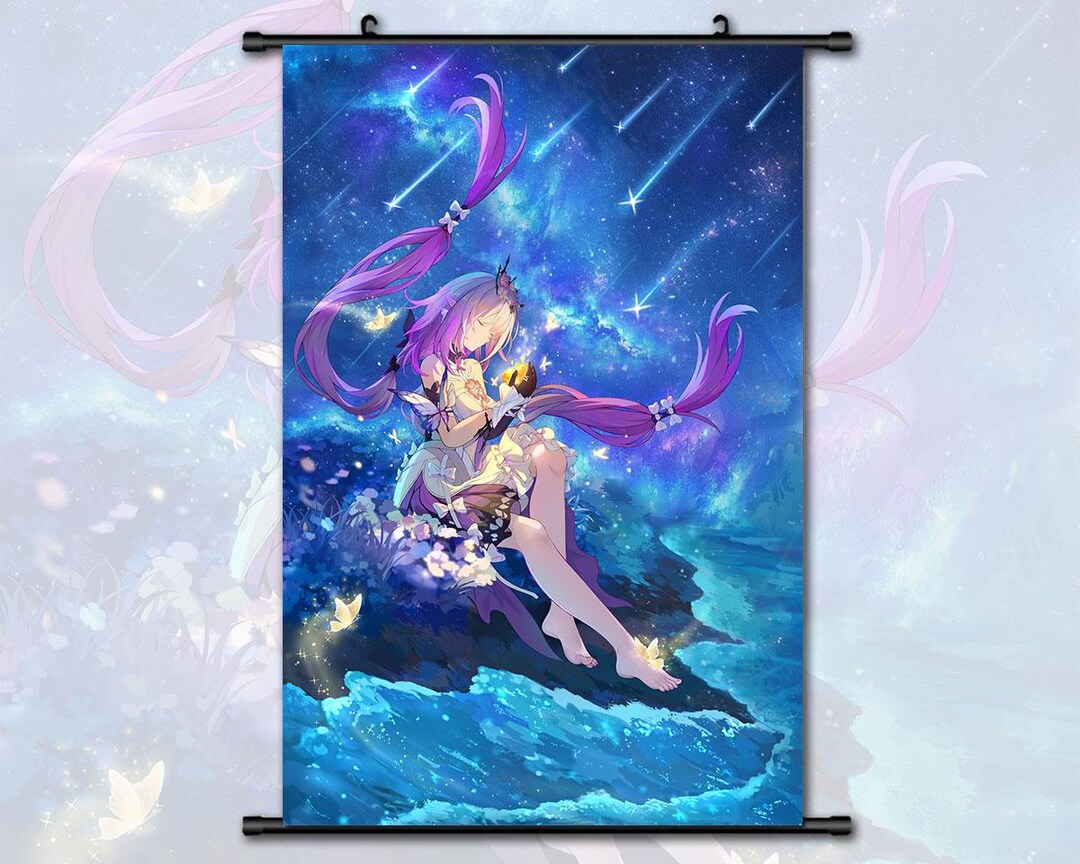 Anime Scroll Painting Honkai Star Rail Castorice Wall Art Hanging ...