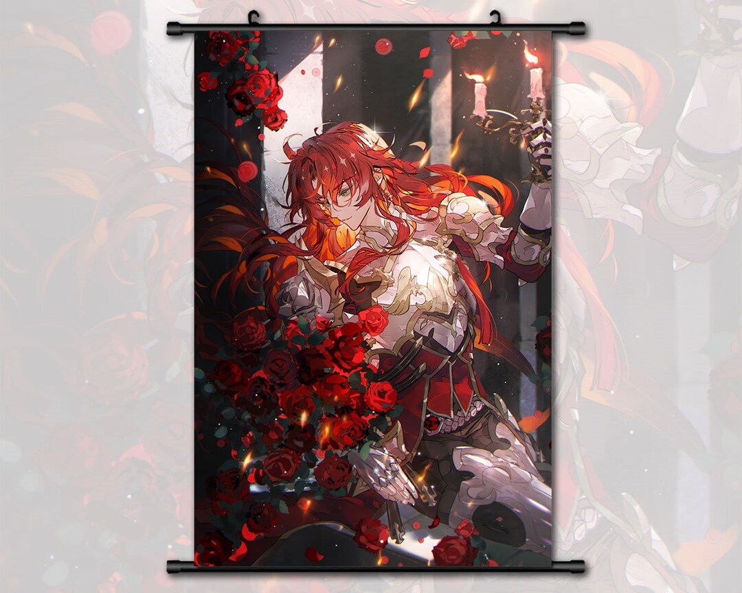 Anime Scroll Painting Honkai Star Rail Argenti Wall Art Hanging Poster ...