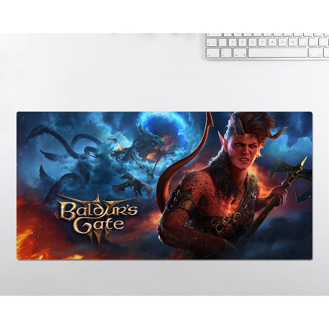 Baldur's Gate 3 Karlach RGB LED Large Mouse Pad, Desk Mat, Mousepads ...