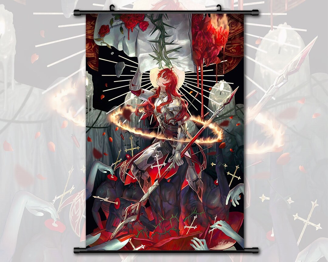 Anime Scroll Painting Honkai Star Rail Argenti Wall Art Hanging Poster ...