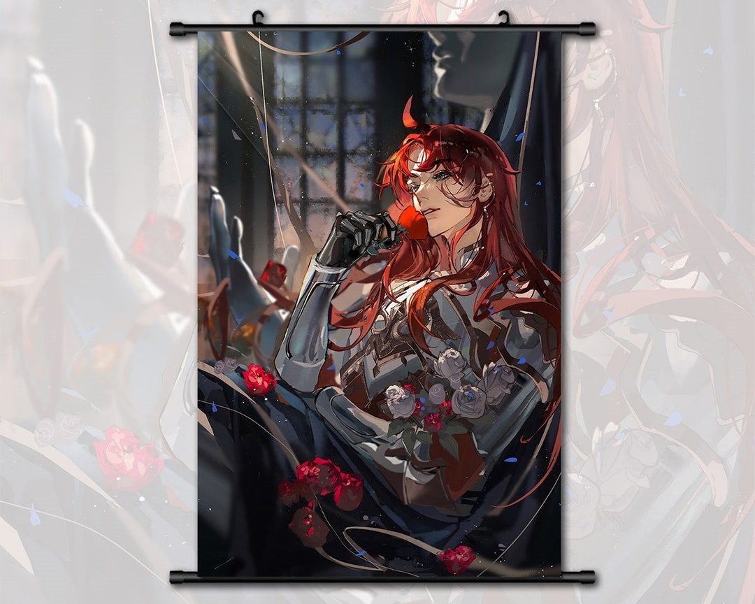 Anime Scroll Painting Honkai Star Rail Argenti Wall Art Hanging Poster ...