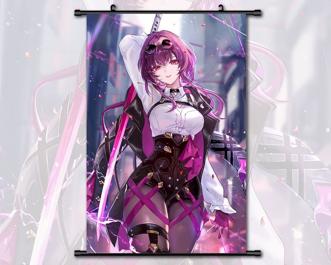 Anime Scroll Painting Honkai Star Rail Kafka Wall Art Hanging Poster ...