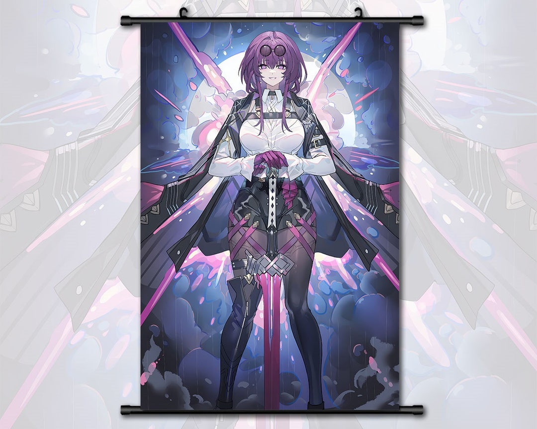 Anime Scroll Painting Honkai Star Rail Kafka Wall Art Hanging Poster ...