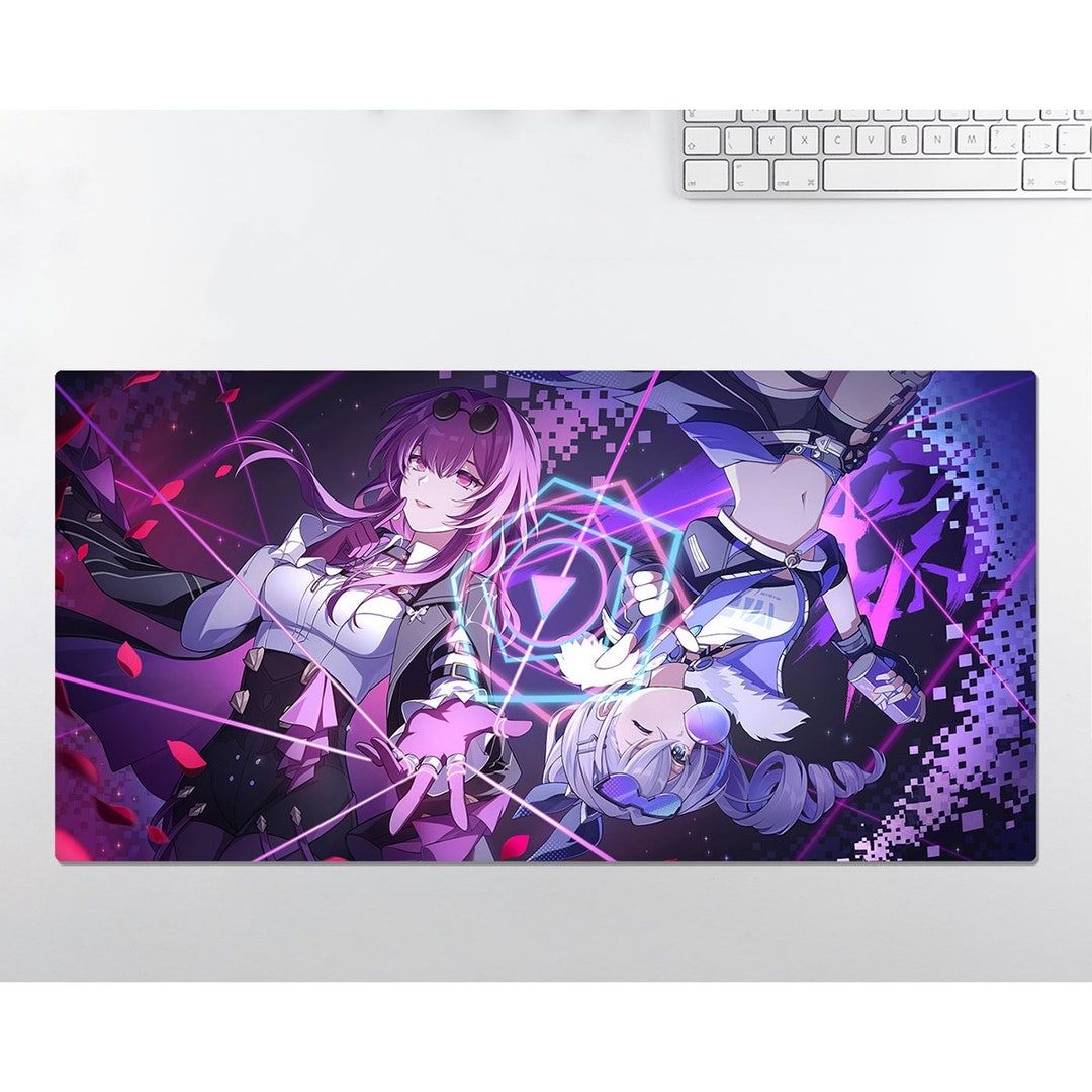 Anime RGB LED Large Mouse Pad, Honkai Star Rail Silver Wolf Kafka, Desk ...