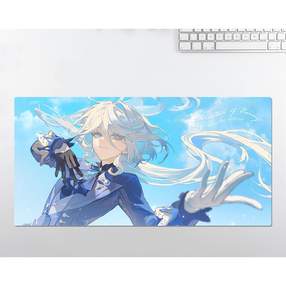 Anime RGB LED Large Mouse Pad, Genshin Impact Furina, Desk Mat ...