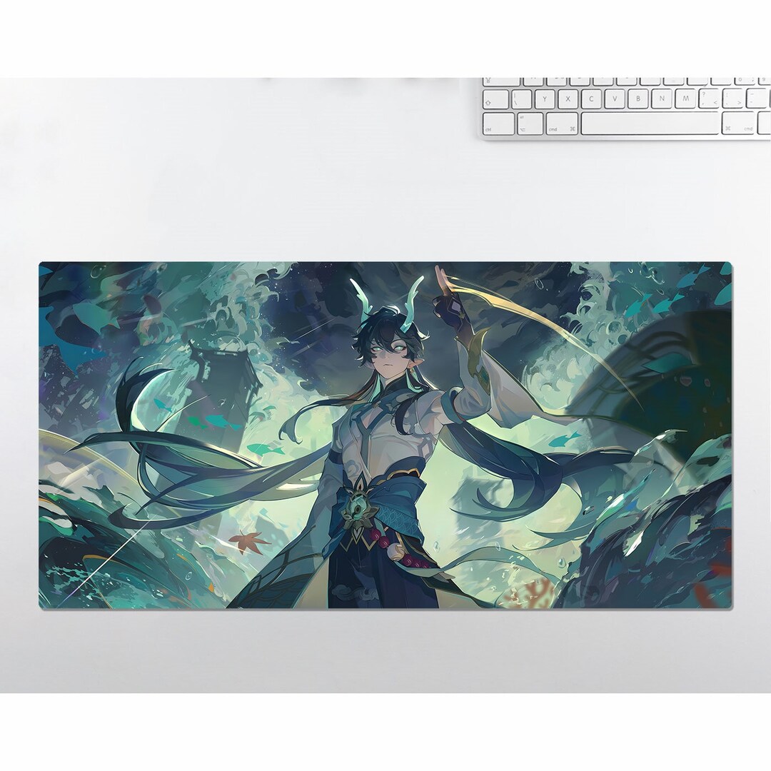 Anime RGB LED Large Mouse Pad, Honkai Star Rail Dan Heng, Desk Mat ...