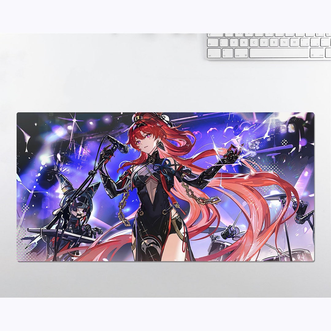 Anime RGB LED Large Mouse Pad, Wuthering Waves Yinlin, Desk Mat ...