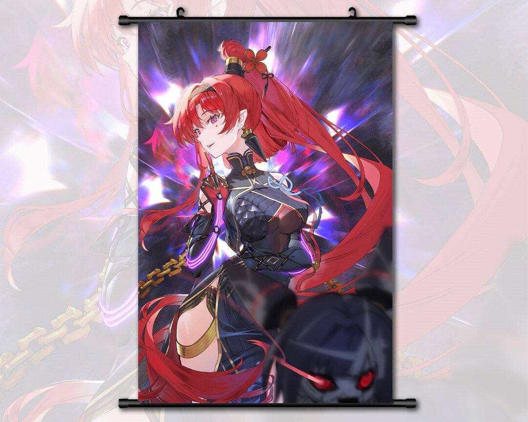 Anime Scroll Painting Wuthering Waves Yinlin Wall Art Hanging Poster ...