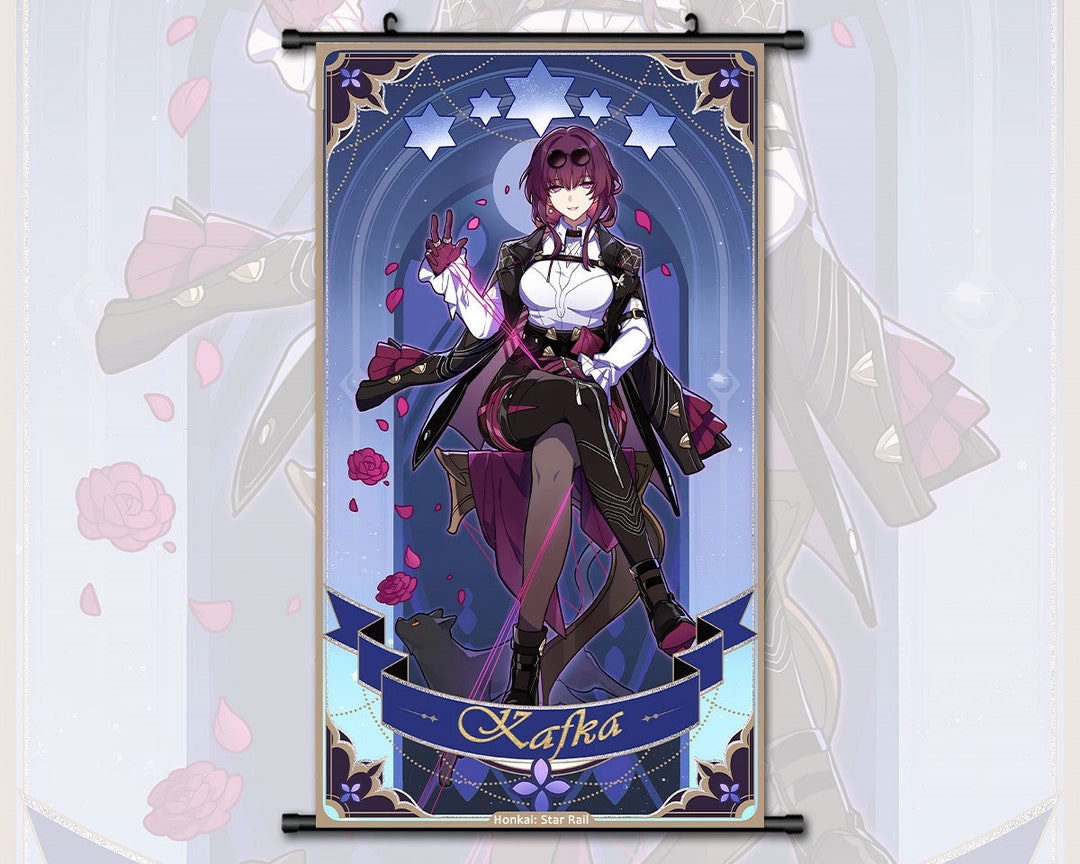 Anime Scroll Painting Honkai Star Rail Kafka Wall Art Hanging Poster ...